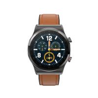 China Long Standby 160X128 Business Movement Smartwatch , Leather Strap 1.3 Inch Smart Watch for sale