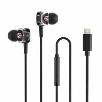 China MFI Approved ANC Wired Earphones 1.2m With Lightning Connector for sale