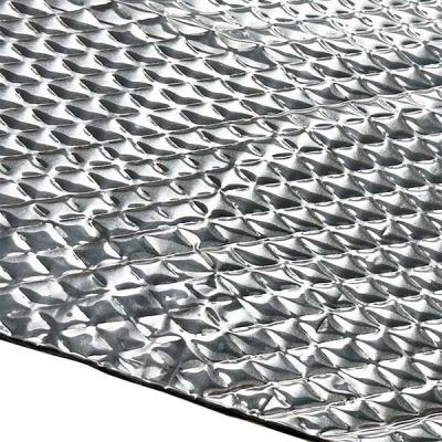 China 2mm Damping Vibration Pad with Rhombic Polished Aluminum Surface for Automotive Sound and Heat Insulation for sale