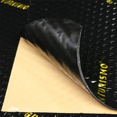 China 2mm Rhombic Embossed Car Sound Deadening Mat Composite Vibration Damping Pad for Automotive Noise Reduction for sale