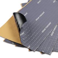 China 2mm Automotive Sound Deadening Damping Pad Square Embossed Heat Insulation 40x24cm for sale