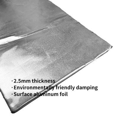 China 2.5mm Automotive Damping Pad with Glossy Aluminum Surface - Butyl Rubber Vibration Reduction for Car Sound Insulation for sale