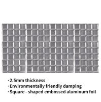 China 2.5mm Square Embossed Automotive Vibration Damping Pads with Aluminum Foil Surface for Noise Reduction for sale