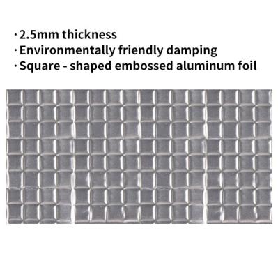 China 2.5mm Glossy Aluminum Embossed Automotive Damping Pad with IATF 16949 Certification for Noise Reduction for sale