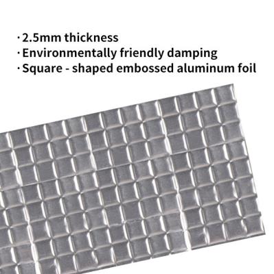 China 2.5mm Aluminum Foil Car Sound Deadening Mat Vibration Reduction Pad Butyl Rubber for sale