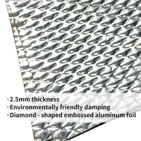 China 2.5mm Car Sound Deadening Mat Glossy Rhombus Aluminum Foil Vibration Reduction Pad for sale