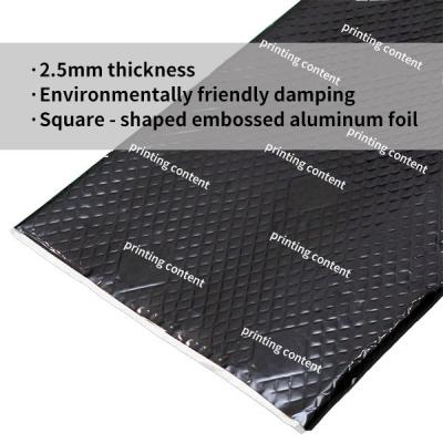 China 2.5mm Automotive Sound Insulation Mat with Rhombus Embossed Aluminum Foil - Vibration Damping Material for Vehicles and Machinery for sale
