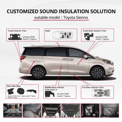China Toyota Sienna Custom Sound Insulation Kit 504# Pre-Cut Noise Reduction for 6 Areas for sale