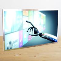 China 1.07B 55'' 10 Points 4K LCD Interactive Touch Screen Mirror TV Wall Mount for sale