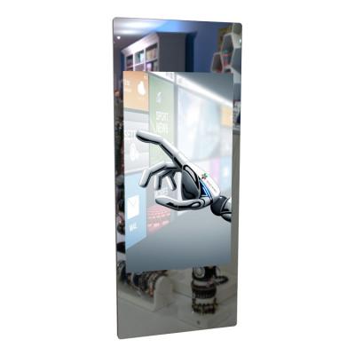 China Straight Edge High Contrast Smart Dressing Mirror 4K Smart Fitting Room Mirrors for sale