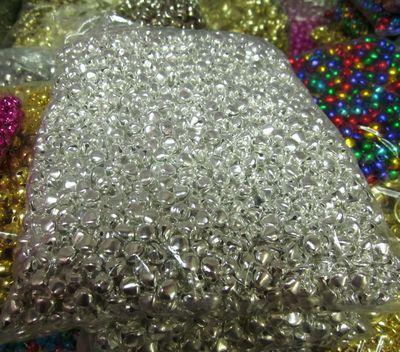 China Silver Jingle Bell Supplier Bulk 50mm Metal Craft Bells for Christmas Decor for sale