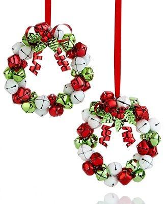 China Christmas Holiday Jingle Bell Wreath Ornament 12 Inch Metal Craft Decoration for sale