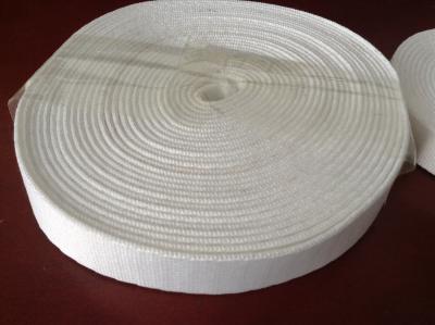 China White Narrow Knitted Braid Elastic Cord 5mm Width 50m Roll for sale