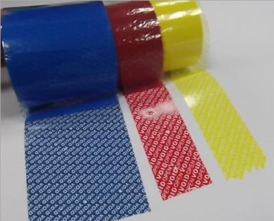 China VOIDOPEN Uncovered Leave Word Tape 50mm x 100m Security Tamper Proof for sale