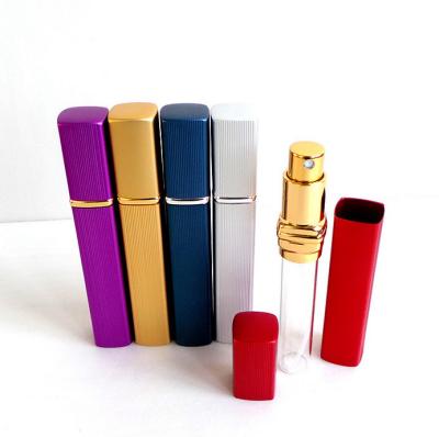 China Pure Color Aluminum Spray Perfume Bottles 10 ml Refillable Travel Size for sale