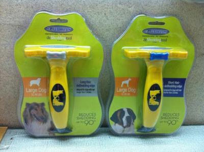 China 4 Inch Comb Deshedding Tool for Large Dogs Long or Short Hair Edge Grooming for sale