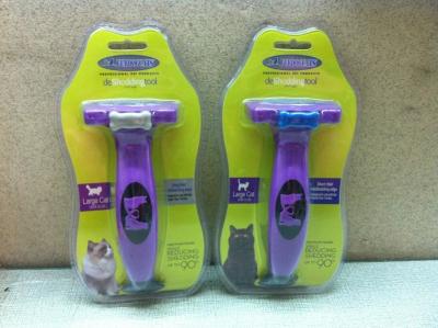 China 2.65 inch Pet Deshedding Tool Edge for Large Cats Long Short Hair Grooming for sale
