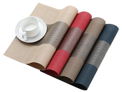 China Textilene Mesh Fabric Table Placemats for Dining Table Heat Resistant 12x18 Inch for sale