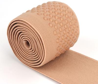 China High Elasticity 1.0 cm Plastic Silicone Anti-Skid Elastic Band Tape for sale
