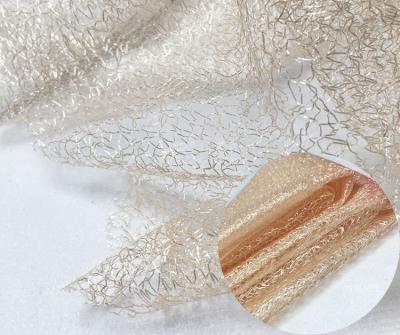 China Gold and Silver Wire Mesh Fabric Lace Decorative Net Cloth 1.5m Width for sale