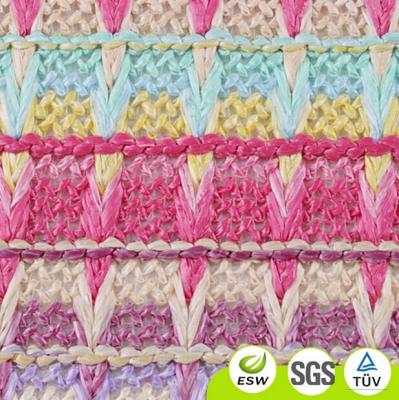 China Colorful PP Fabric Braided Material for Bag and Sun Helmet 5mm Width 100m Roll for sale