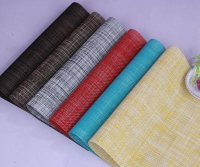 China PVC Mesh Fabric Placemat Easy Clean Table Mat for Restaurant Coffee Room 30x45cm for sale