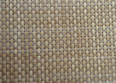 China PVC Coated Textilene Mesh Fabric 2x2mm Outdoor Furniture Cloth Rattan Color for sale