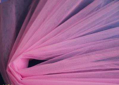 China 100% Chinlon Mesh Fabric Pink Color for Wedding Dress and Apparel for sale
