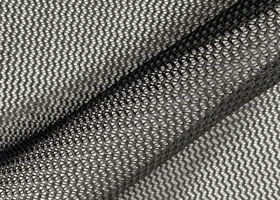 China 240gsm 300D Black Wavy Curved Plain Polyester Air Mesh Fabric for Laundry Bags and Net Pockets for sale