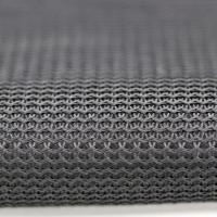 China 240gsm 300D Black Wavy Curved Plain Polyester Air Mesh Fabric for Laundry Bags and Net Pockets for sale