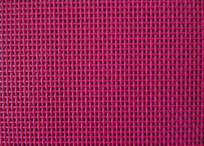 China PVC Coated Mesh Fabric 1x1 Waterproof Anti-UV Outdoor Red Textilenes Fabric for sale