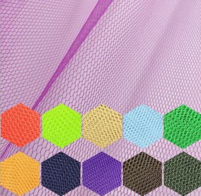 China 100% Polyester Hexagonal Mesh Fabric for Wedding Dress Embroidery 150cm Width for sale