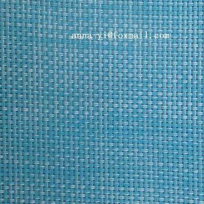 China Textilene 2x2 Woven Mesh Fabric Blue White for Wallpaper Floor Mat Durable for sale