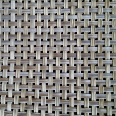 China Rattan Textoline PVC Coated Woven Mesh Fabric 4x4 Wire 61 Inch UV Resistant for sale
