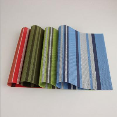 China PVC coated mesh fabric table mat easy clean one style placemat for sale
