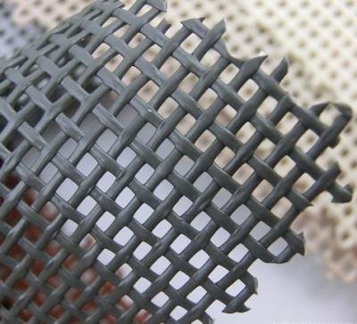 China PVC Polyester Textilens Pool Safety Net 1x1 Woven Mesh Fabric Black 200gsm for sale