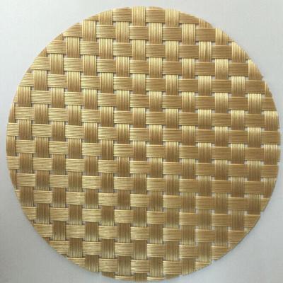 China Light Golden Textilene Solar Screen Fabric 8x8 PVC Woven Mesh for Chair Cushions for sale