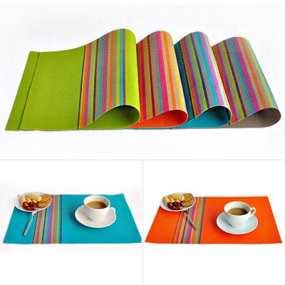 China PVC Coated Textilene Table Mat Placemat 45x30 cm Durable Mesh Fabric for sale