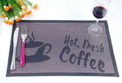 China Washable Textilene Placemats 45x30 cm Heat Insulation Non-Slip Mats for Coffee Restaurant for sale