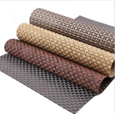 China Rattan Textilene Outdoor Patio Furniture Mesh Fabric 8x8 Wires Plain Woven for sale