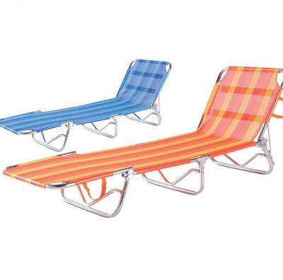 China Folding Flat Aluminium Garden Sun Bed Lounger for Beach Pool Patio 190x60cm for sale