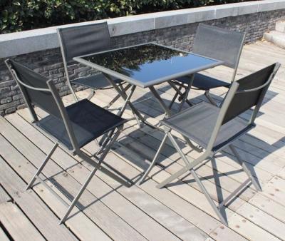 China Folding Outdoor Garden Furniture Table and Chairs Set 4 Piece Patio Dining for sale