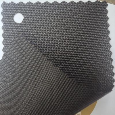 China Black Textilene Casement Curtain Fabric Anti UV Sun Screen 95% Shade for sale
