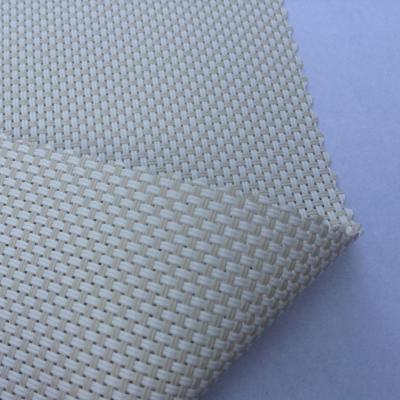 China Textilene 525g White Beige 2x2 Mesh Fabric for Umbrellas and Curtains for sale