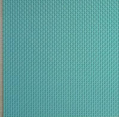 China 4x4 PVC Outdoor Anti-UV Mesh Fabric Light Blue 160gsm 2m Width for sale