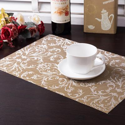 China Top grade jacquard weave Textilene square placemat for sale