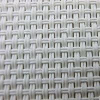 China White Outdoor Patio Furniture Mesh Fabric 2x2 Woven 580gsm PVC Polyester for sale