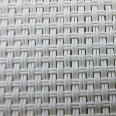 China White Outdoor Patio Furniture Mesh Fabric 2x2 Woven 580gsm PVC Polyester for sale