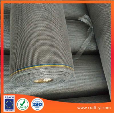 China Fiberglass PVC Coated Gray Window Screen Mesh 18x16 Mesh Size for sale