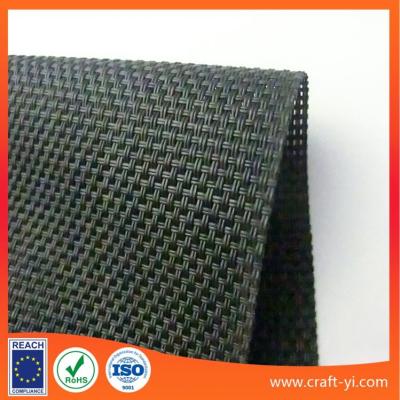 China Black Textilene Waterproof Anti-UV Outdoor Furniture Fabric 630gsm 1.5-2.5m Width for sale
